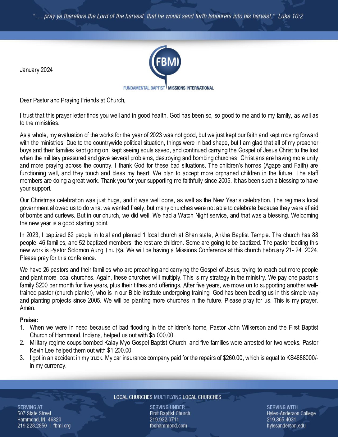 Paul Lung January 2024 Prayer Letter – Revision – FBMI