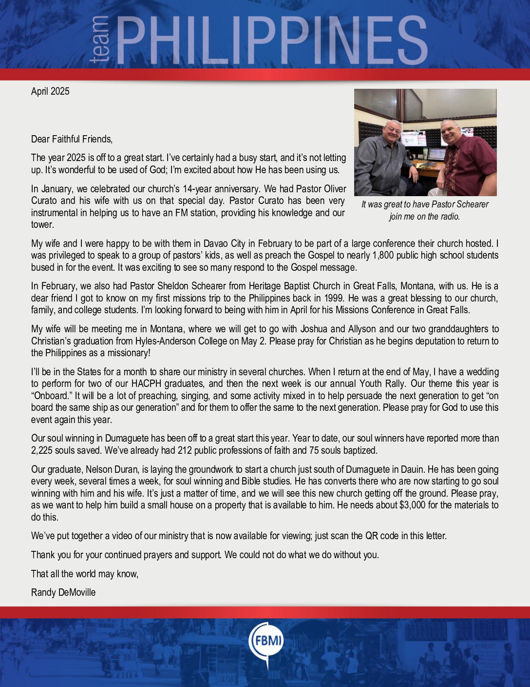 Team Philippines Update: A Great Start – FBMI