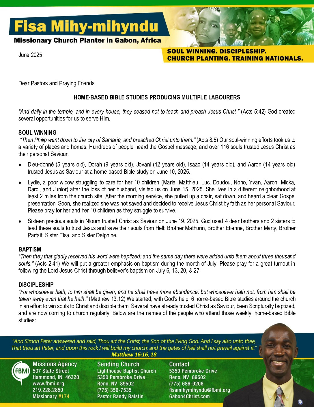 Fisa Mihy-Mihyndu Prayer Letter: Home-Based Bible Studies Producing Multiple Labourers – FBMI